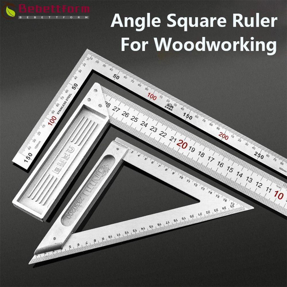 BEBETTFORM Angle Square Ruler, 30/50CM Stainless Steel Right Angle ...
