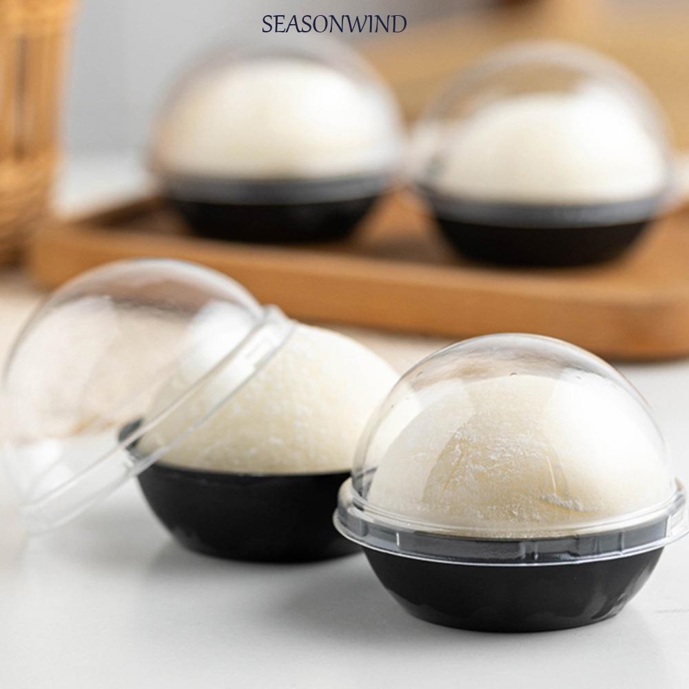 SEASONWIND 50pcs Mooncake Packing Box, Plastic with Transparent Lid Egg ...