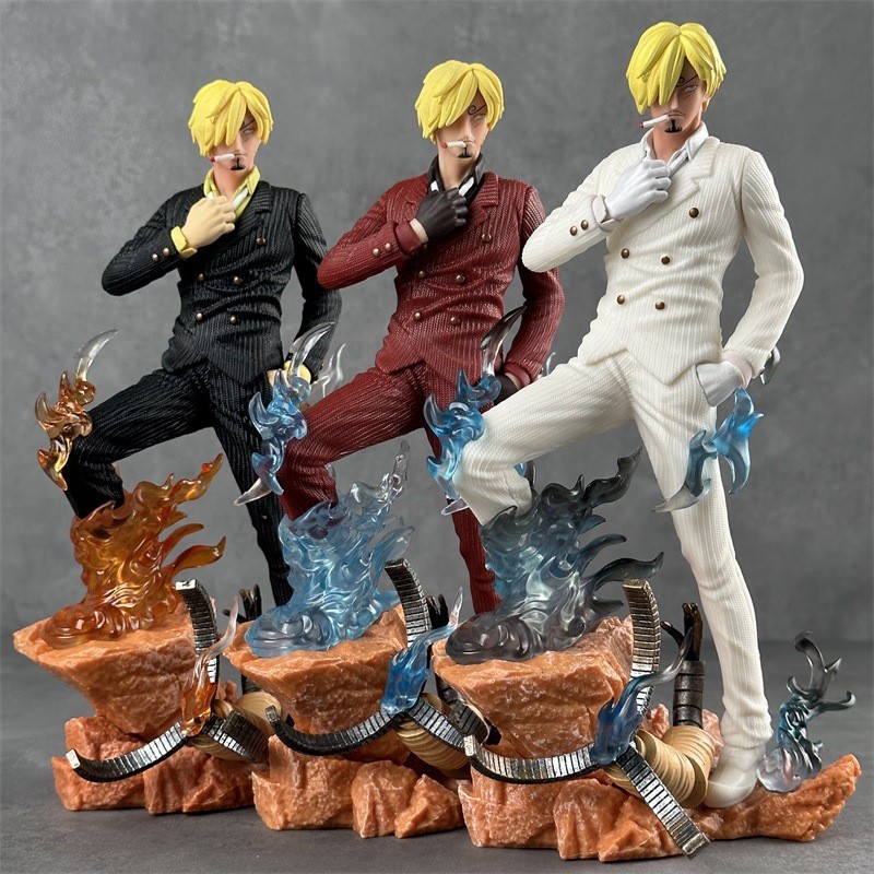 One Piece Resonance Series GK Demon Wind Foot Double Wing Sanji Black ...