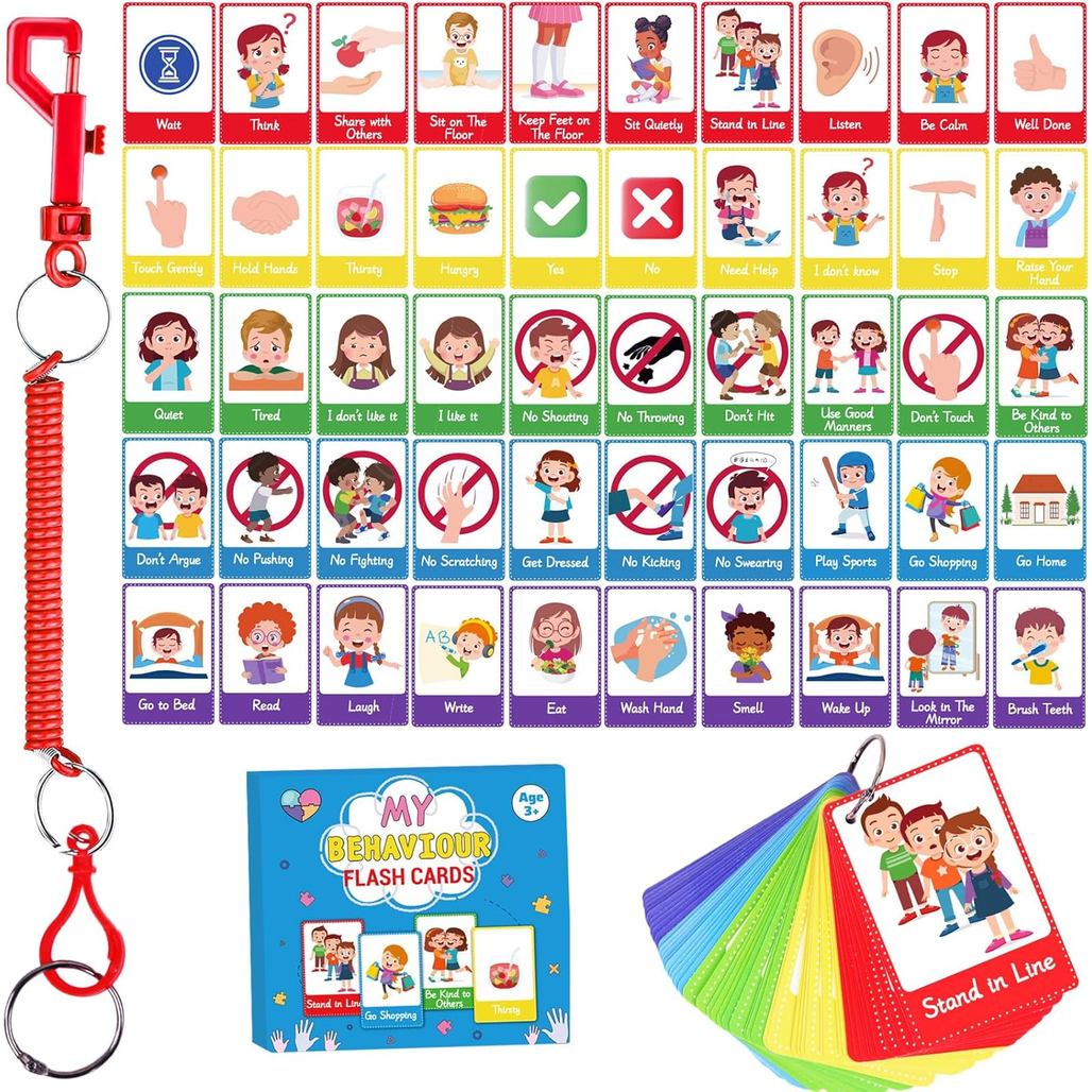 50PCS Autism Behaviour Communication Cards for Speech Delay Children ...