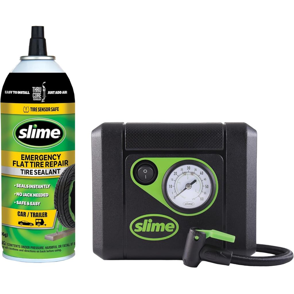 Slime 50165 Flat Tire Puncture Repair, Smart Spair Plus, Emergency Kit ...