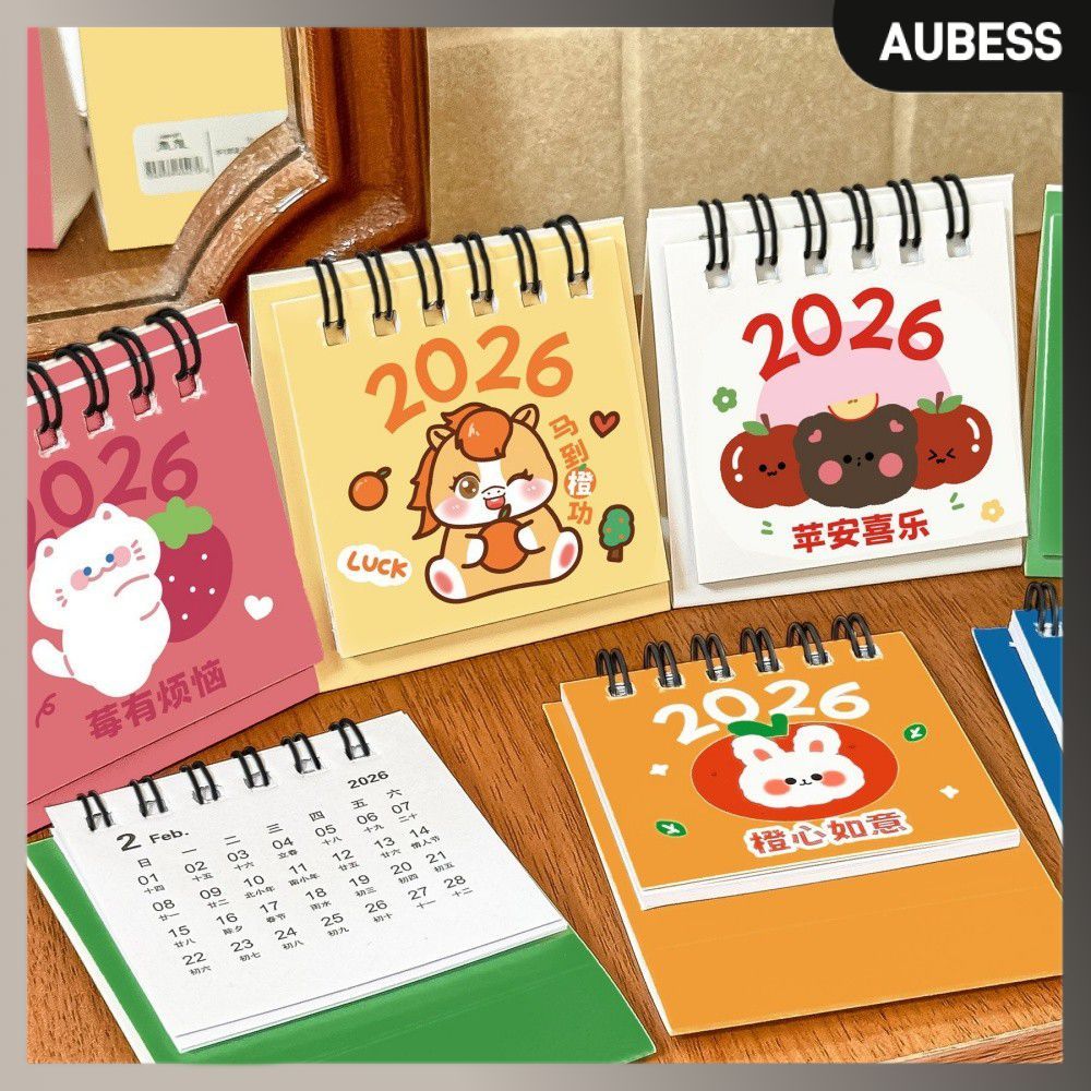 2026 Cartoon Cute Mini Desk Calendar Stylish Decor Durable Paper ...