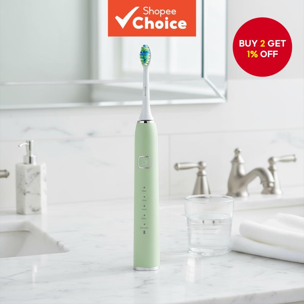 German-Made Sonic Electric Toothbrush, Wireless Charging, Soft Bristles ...