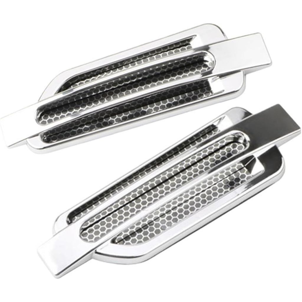 1pair Car Mudguard Air Flow Spoiler Stickers Side Vent 3D Shark Decal ...