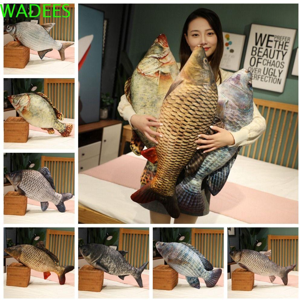 WADEES Cartoon Fish Stuffed Doll, Plush Cartoon Fish Simulation Fish ...