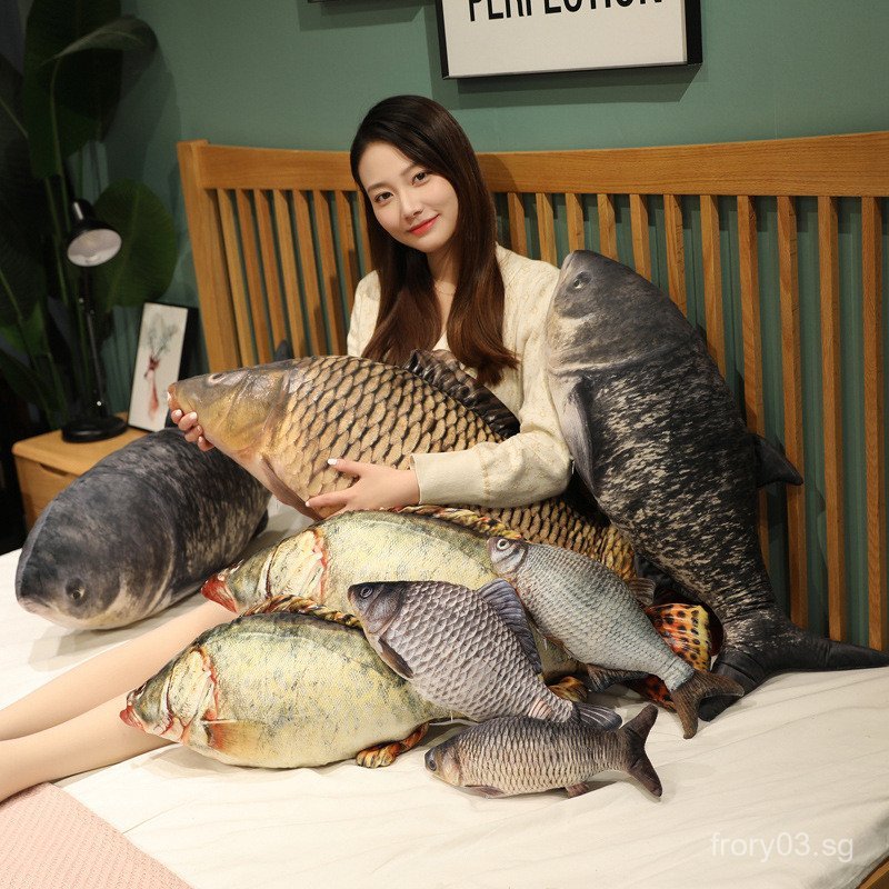 Moyu Simulation Crucian Carp Plush Toy Carp Pillow Doll Cushion Cat ...