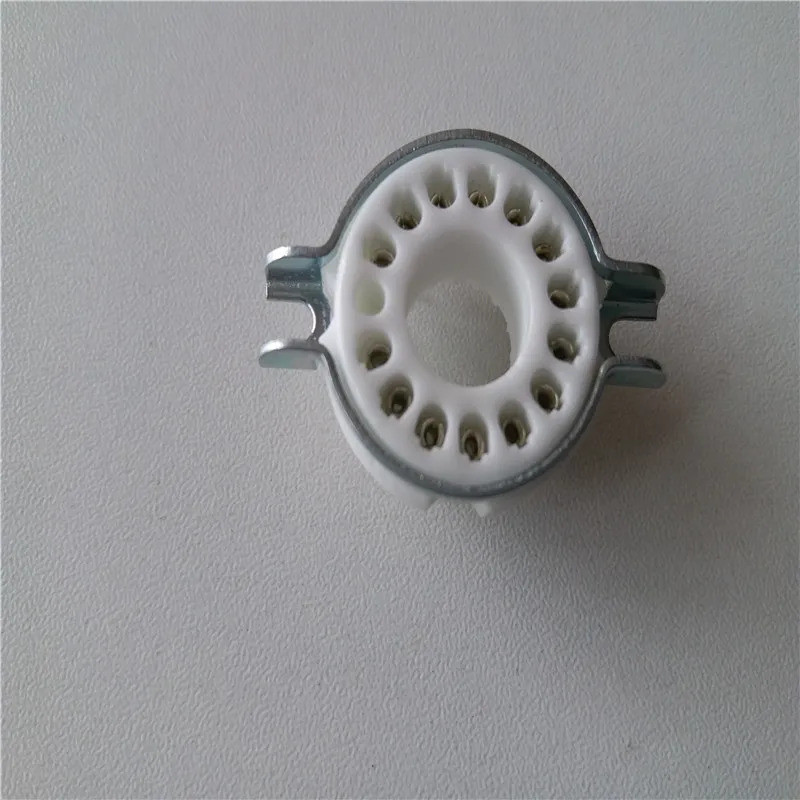 1pcs ceramic tube socket 14 pin tube socket GZC14-F silver foot for ...