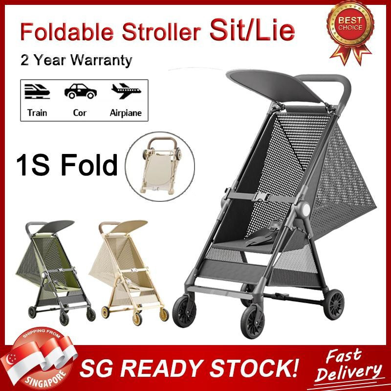 [SG STOCK]Baby Stroller Sit/Lie Foldable Lightweight Stroller Travel ...
