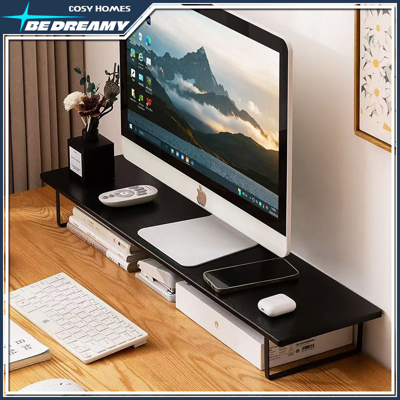 SG Wooden Monitor Stand Monitor Riser Printer Laptop TV Stands Desktop ...