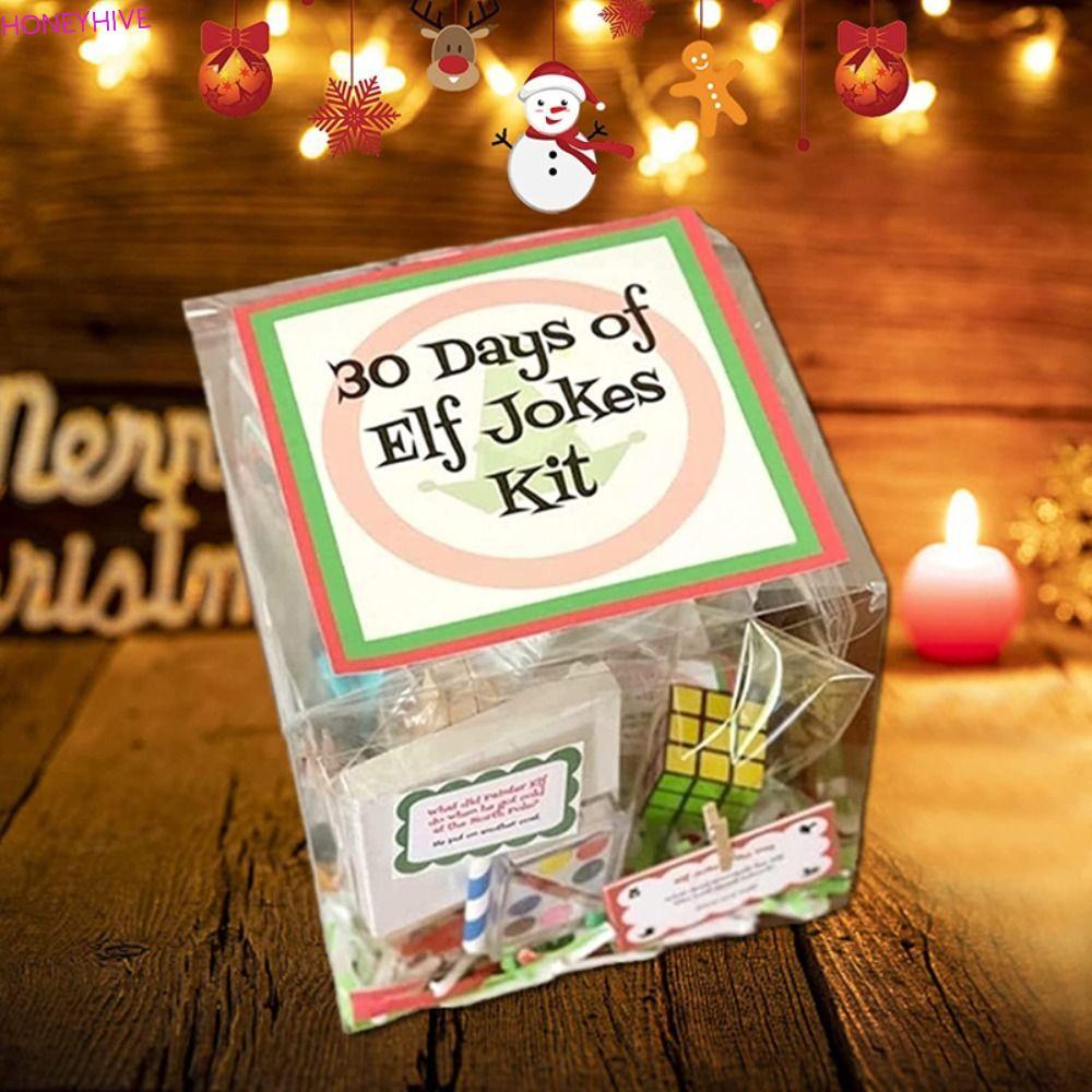 HONEYHIVE Elf Kit 24/30 Days of Christmas, Elf Activities Elf Pranks ...