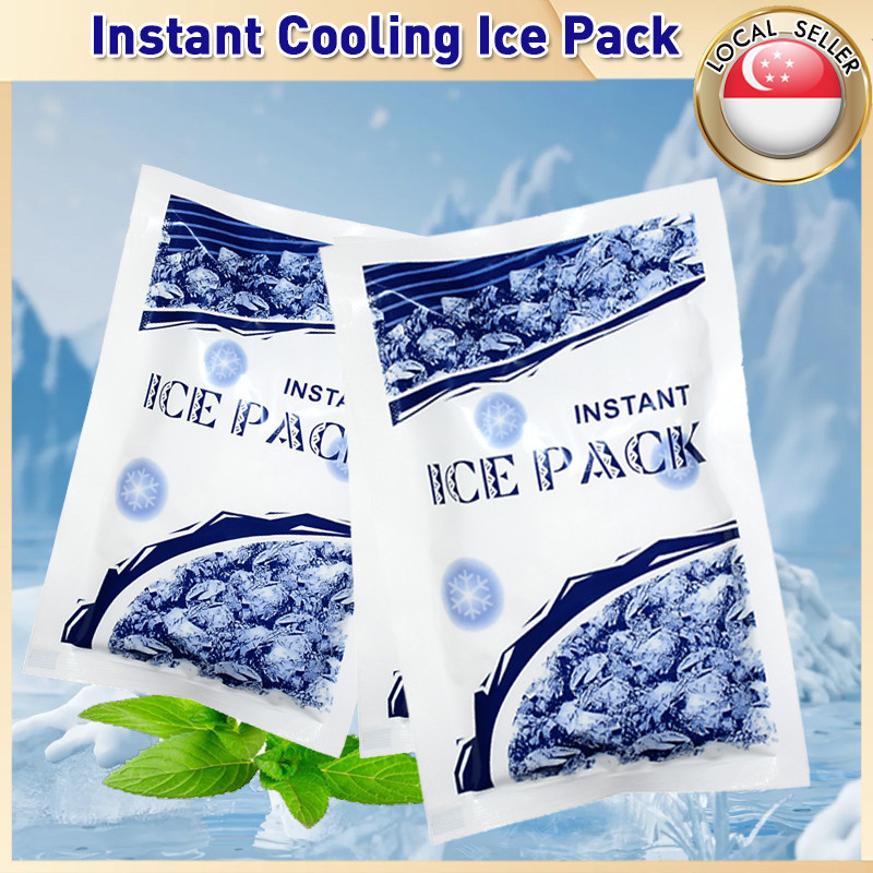 【SG】Instant Ice Pack Cooler Injury Relief Quick Cold Ice Bag ,Travel ...