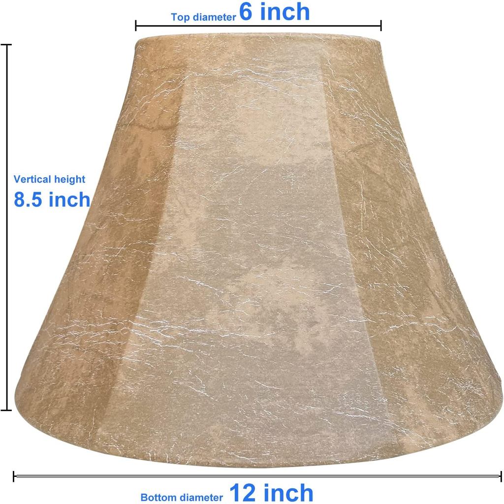 Lamp Shades Set of 2,TOOTOO STAR Imitation Sheepskin Lampshade 6" Top x ...