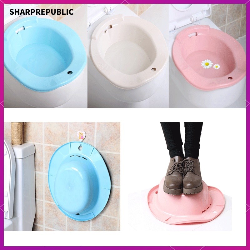 [Sharprepublic] Bath, High-Spa Hip Bath Tub, Portable Bidet Fits on ...