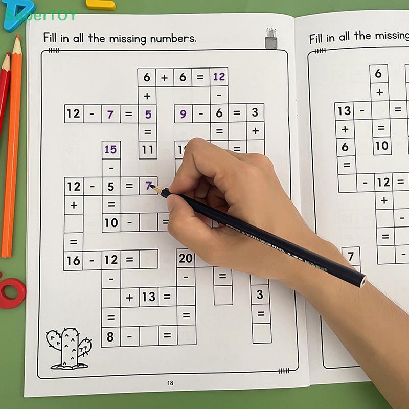 SUPERTOY Math CrossWord Puzzles Addition Subtraction Multiplication ...
