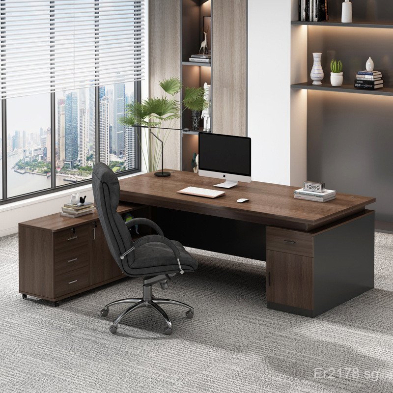 Computer Desk with Drawer, Desk for Boss, Desktop Office Desk for ...