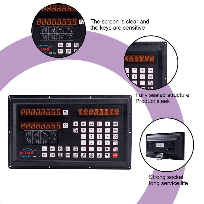 NS-2V 3V 4V 2/3/4 axis Embedded DRO digital readout TTL AC90-260V ...