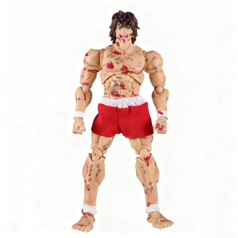 Poseable Battle-Damaged Baki 1/12 Hanma Baki Action Figure Model Action ...