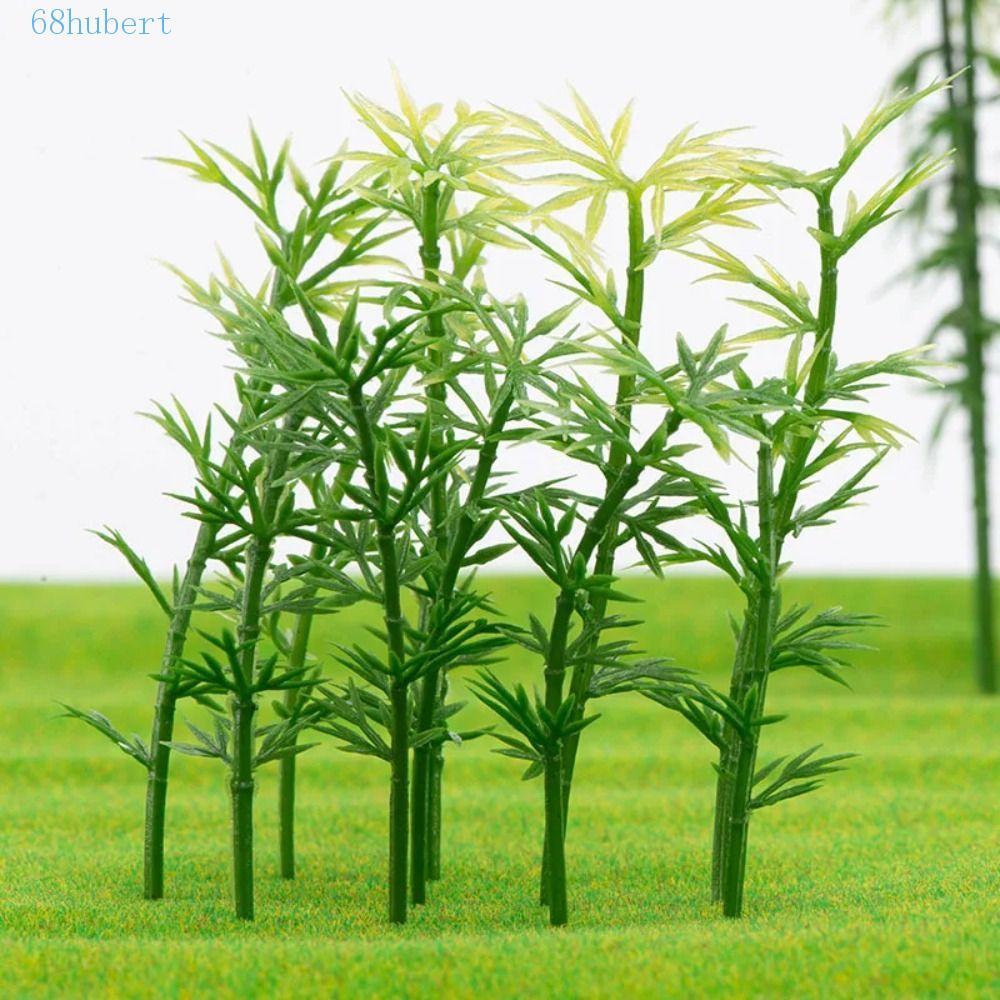 HUBERT 10pcs Micro Landscape, Simulated Plastic Miniature Bamboo Tree ...