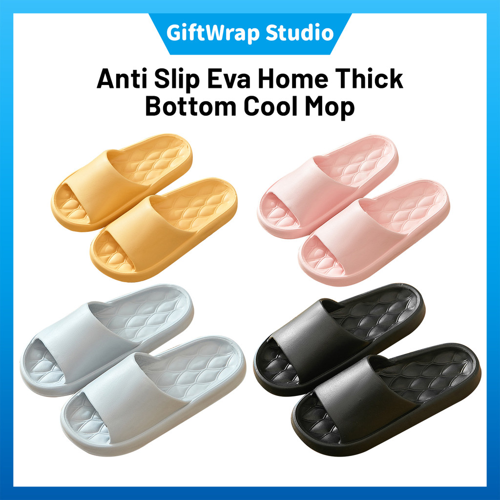 [SG] Indoors Rubber Slippers / Thicken Anti-slip Shower Slippers / Man ...