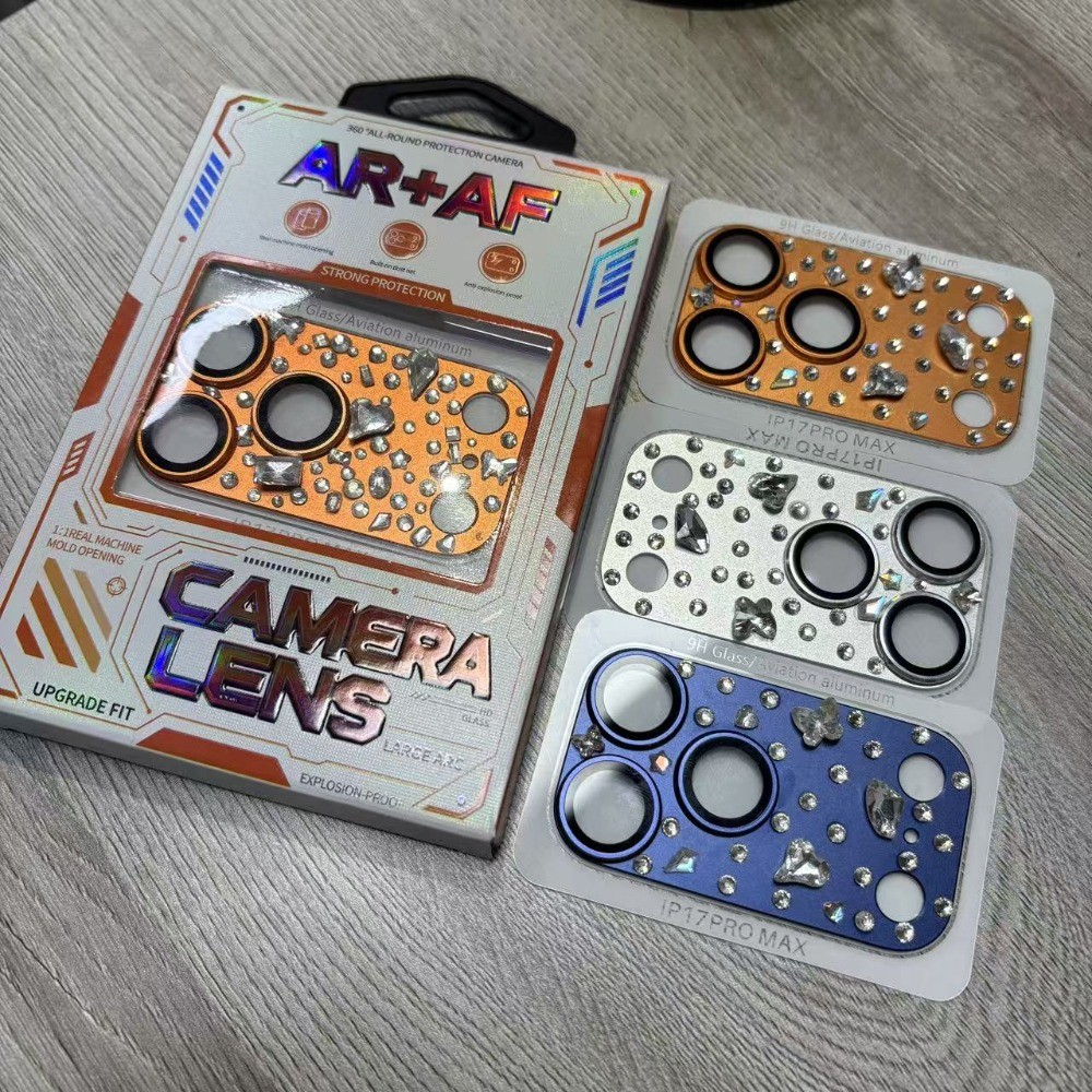 Glitter Rhinestone Camera Lens Screen Protector Glass Compatible for ...