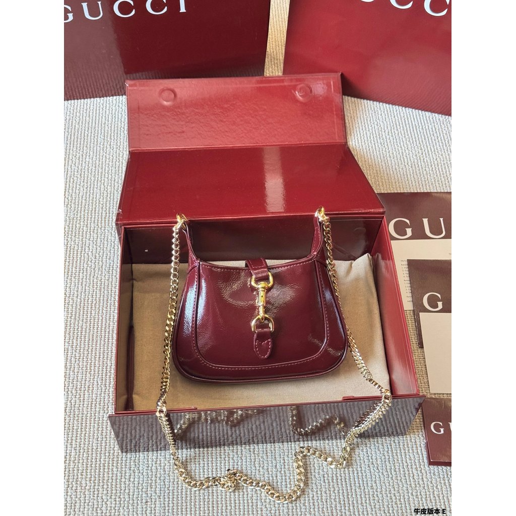 GUCCI GUCCI Cowhide Version Gift Box i Jackie1961 Patent Leather Series ...