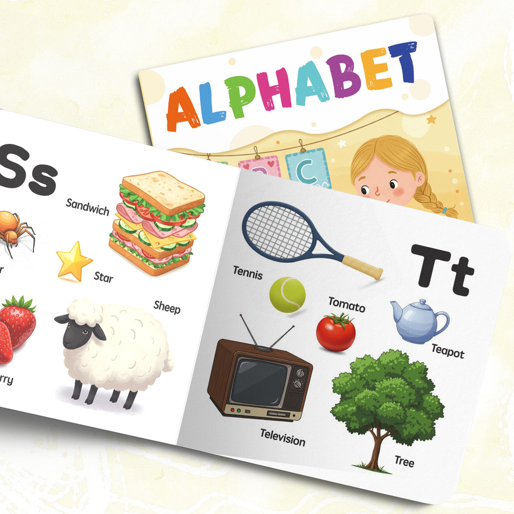 Alphabet Board Book for Toddlers—ABC Picture Dictionary with Real-Word ...