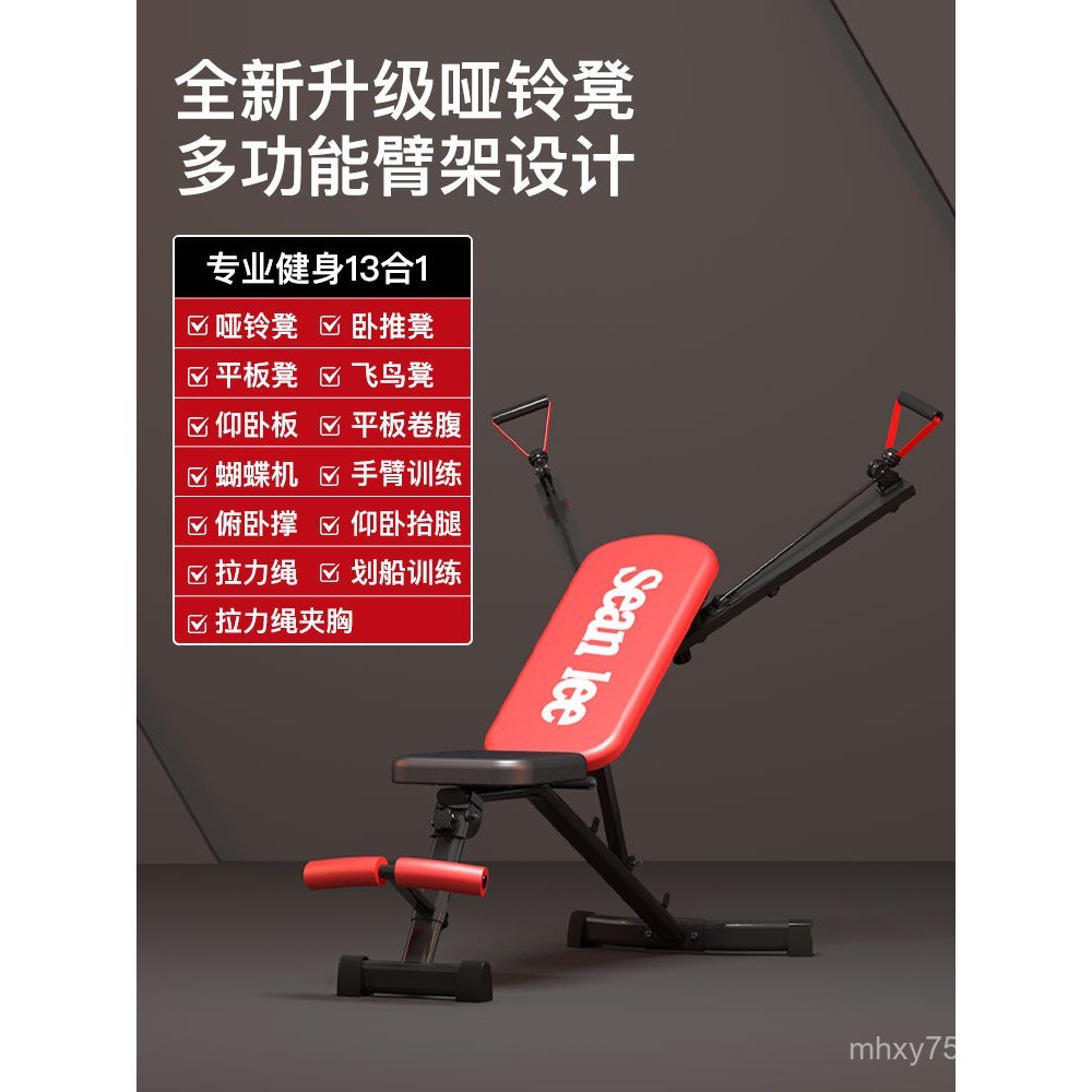 seanlee Dumbbell Bench Home Multifunctional Sit-up Board Flying Bird ...