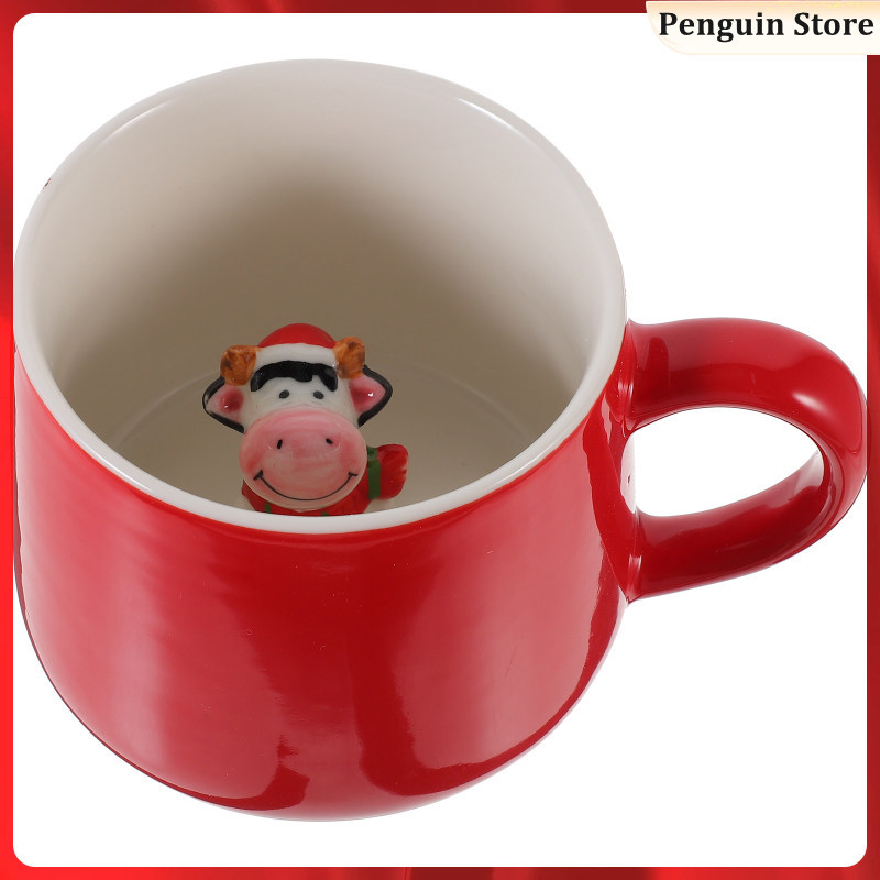 Cows Shaped Animal Cup Mug Ceramic Coffee Mugs hainesi | Shopee Singapore