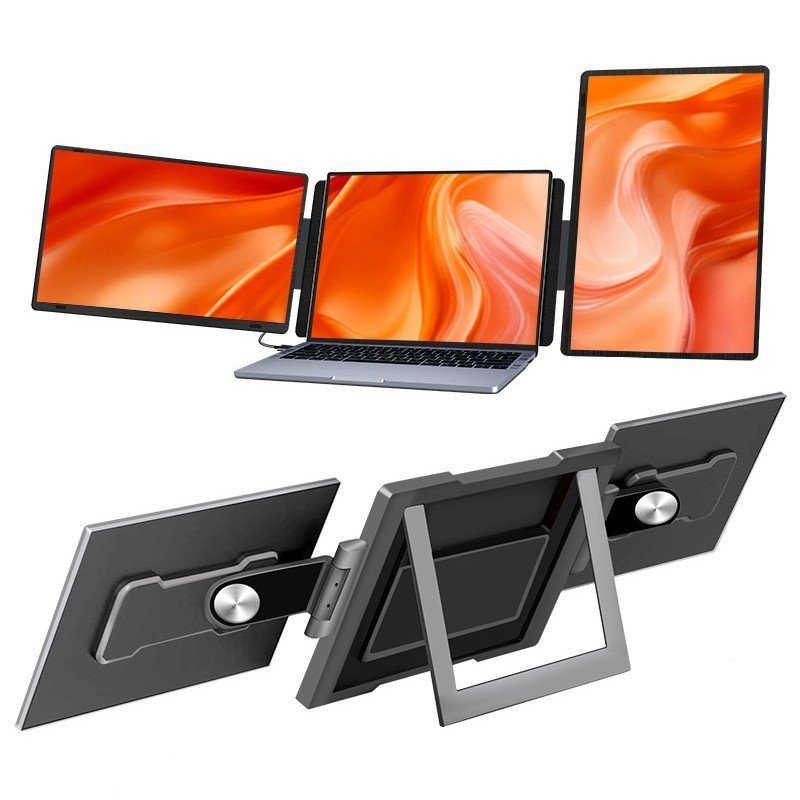 New Stock Trading Design Office Monitor HD Portable Triple Screen ...