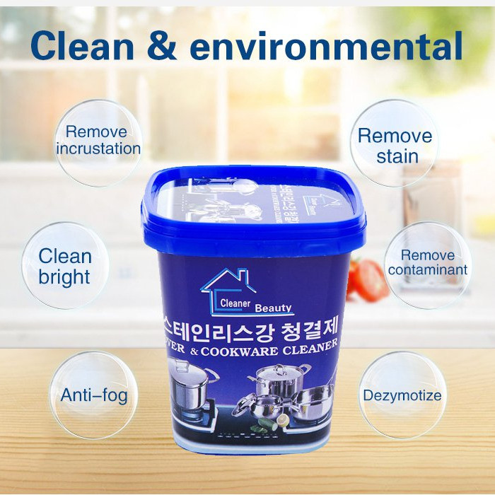 【Quick Burnt Residue Removal】Stainless Steel Cleaner/Scrub Cream ...