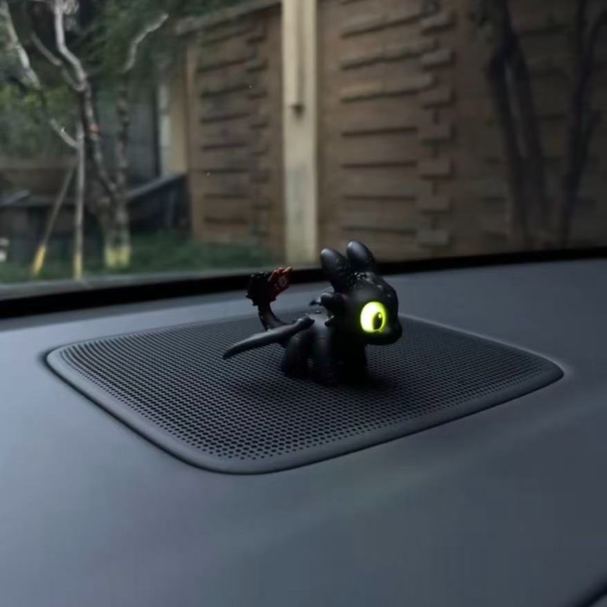 Toothless car center console ornaments creative wings movable luminous ...