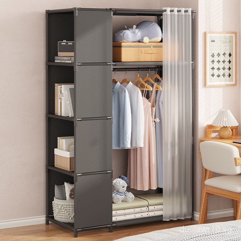 Home Simple Wardrobe Dormitory Storage Cabinet Dustproof Clothes ...
