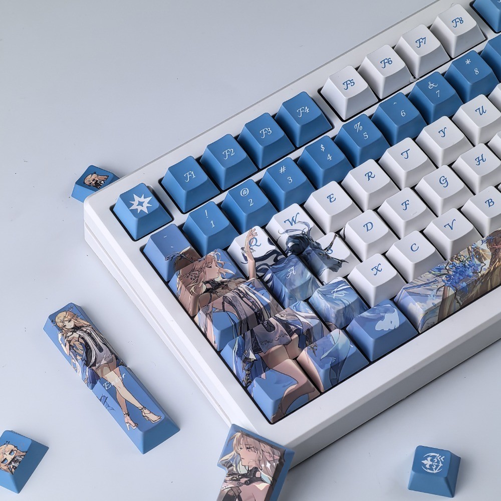 Wuthering Waves Cartethyia Keycaps Cherry Profile 120 Keys PBT Wooting ...