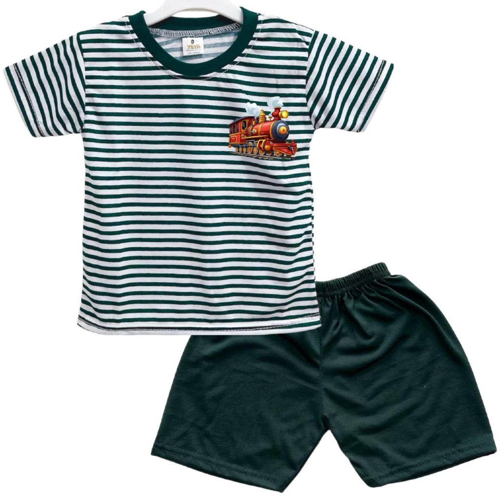 YEYA - FASHION STRIPE SHORT SUIT FOR CHILDREN, DTF T-SHIRT MATERIAL ...