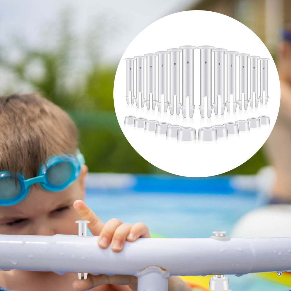 12 Pack Pool Joint Pin with Rubber Seals Kit Bracket Pool Pin Swimming ...