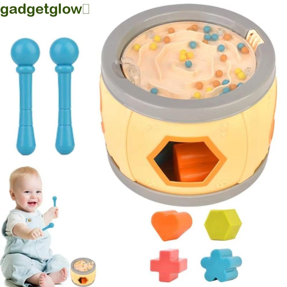 GADGETGLOW Kids Musical Drums Set, Rhythm Sound Matching Maze Baby ...
