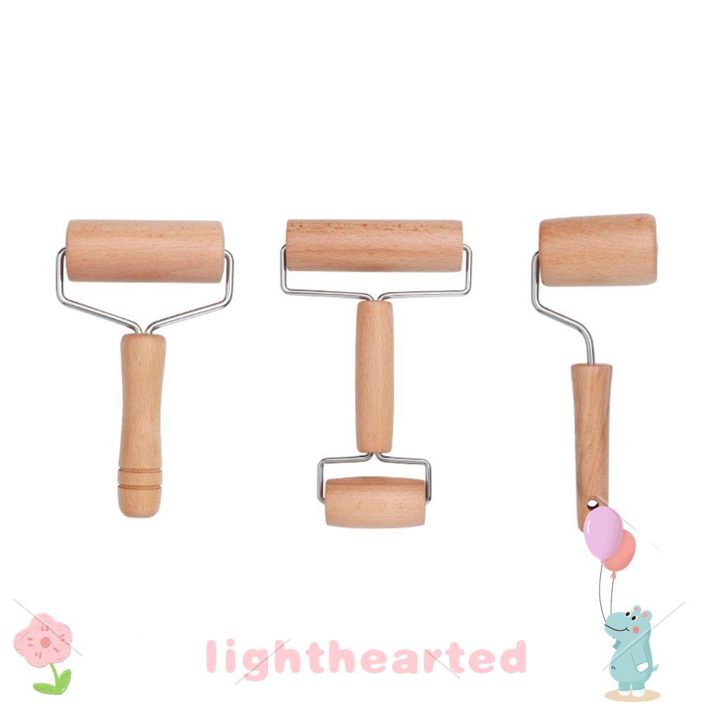 LIGHTHEARTED Wood Rolling Pin, Kitchen Tool Roller Rolling Hand Dough ...