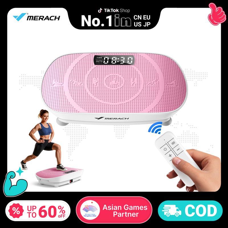 MERACH Slim Vibration Plate Exercise Machine, Lymphatic Drainage ...