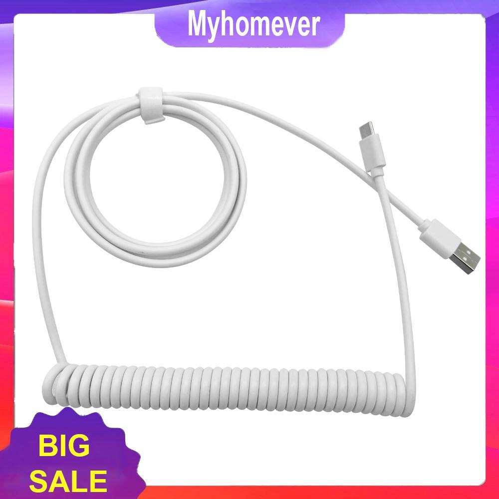 Computer Mechanical Keyboard Data Cable Coiled Aviator Wire Type-C to ...