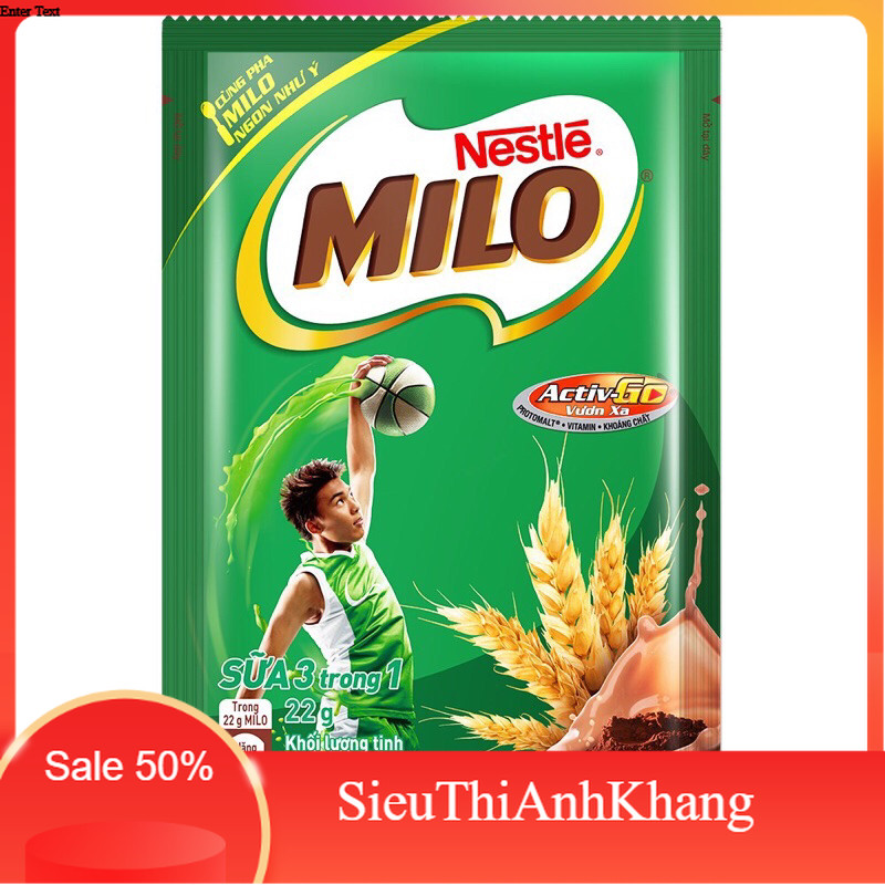 Nestlé MILO 3 in 1 barley drink PACKAGE 22G x 10goi - Sieuthianhkhang ...