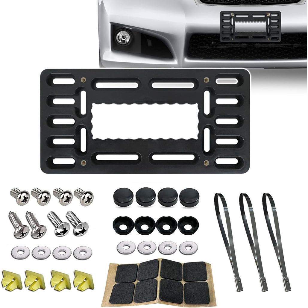 HAOBO Front License Plate Bracket Holder, Universal Front Bumper ...