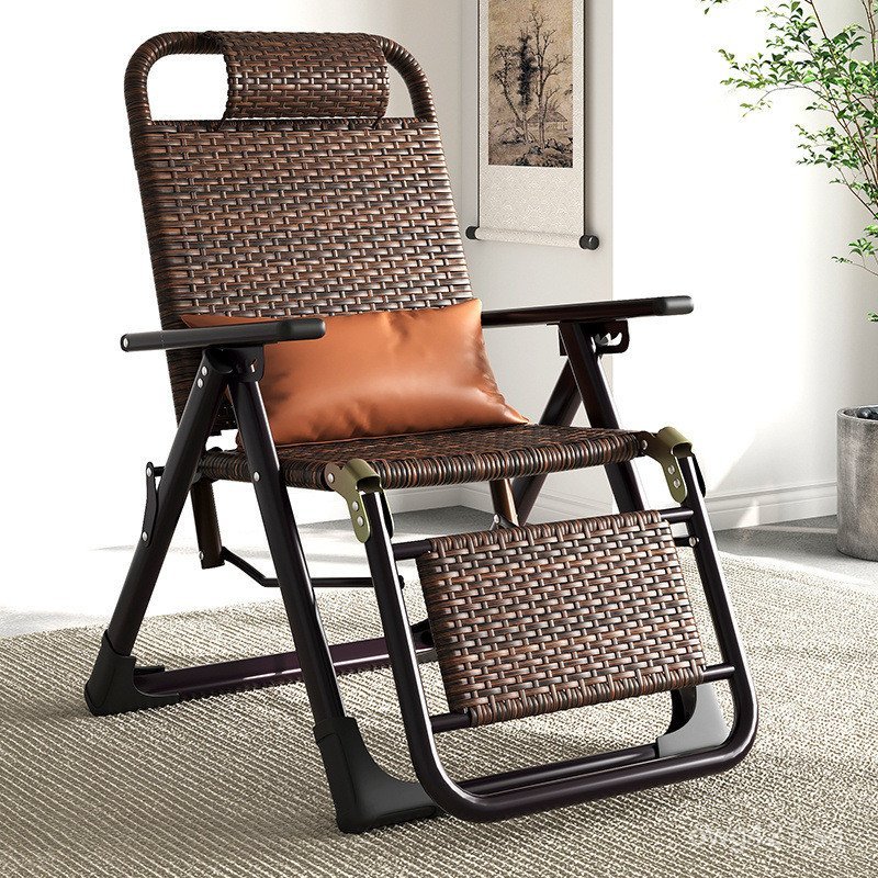 Cooling Chair Summer Nap Recliner Elderly Folding Backrest Balcony ...