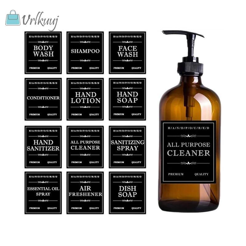 [vrlkuuj] 12pcs Bathroom Bottle Labels, Kitchen Cleaning Labels, Spray ...