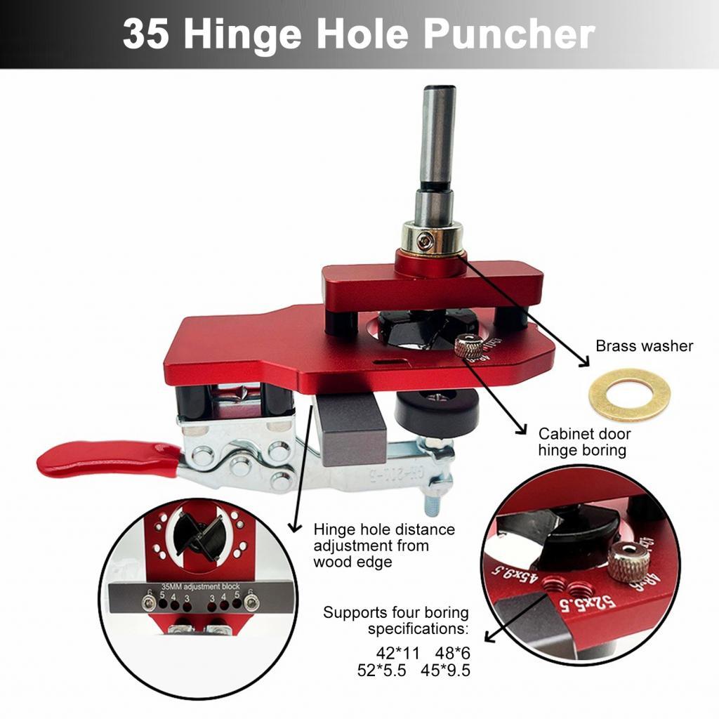 35mm Hinge Bore Guide Cabinet Drilling Jig for Woodworking Mounting ...