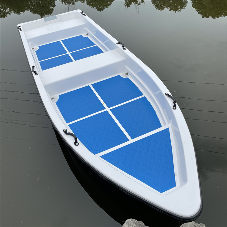 Double-layer Thickened Fiberglass Boat Fishing Boat Self-draining ...