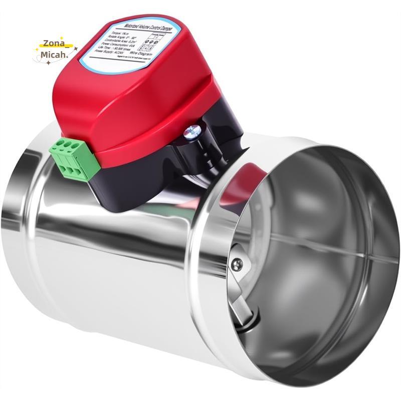 4" Motorized Duct Damper Backdraft Damper Airflow Control Damper for HVAC System | Shopee Singapore