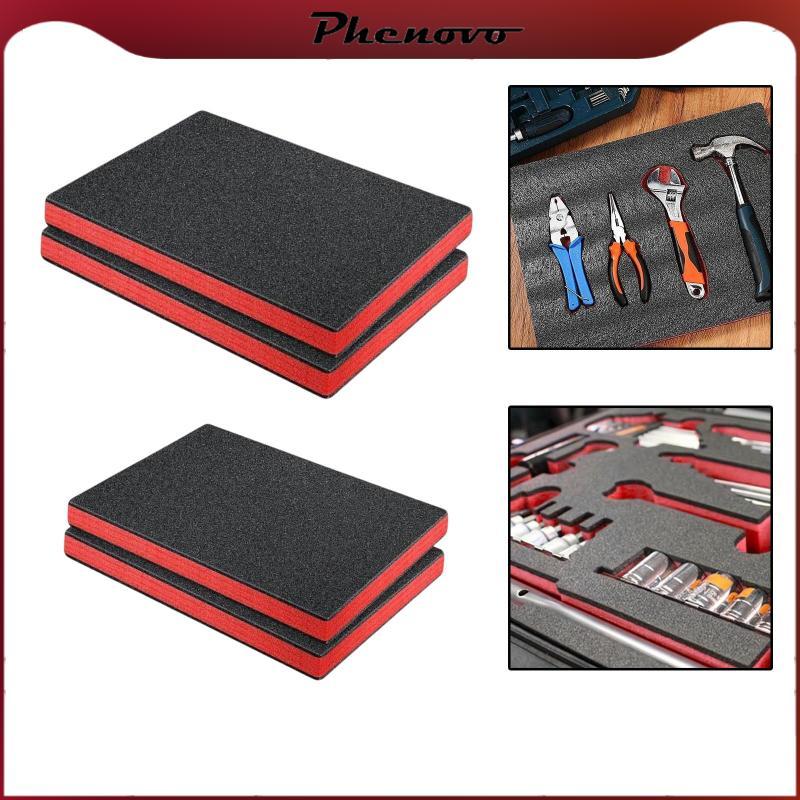 [Phenovo] 2 X Foam Inserts for Tool Boxes, Removable, Cuttable, Easy to ...