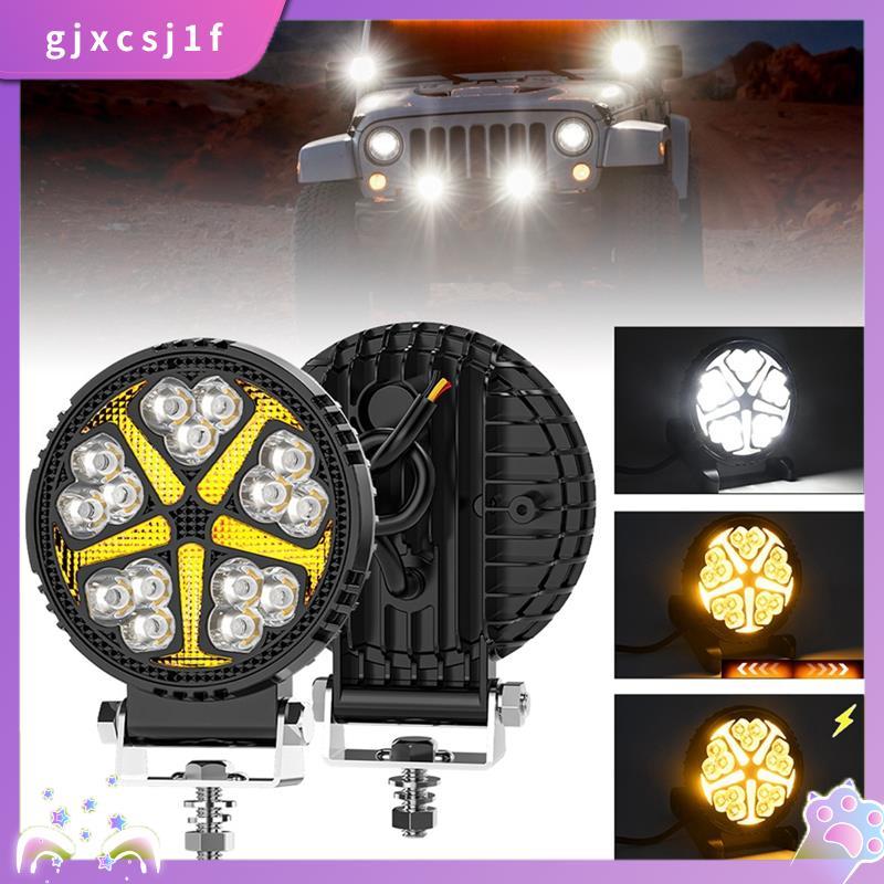 Round 4 Inch Car LED Work Lights Flash Spotlights DRL for Truck ATV UTV ...