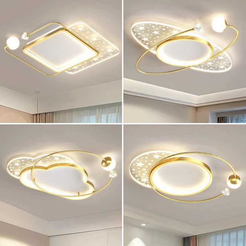 Planetary-Orbit Design Modern LED Ceiling Light, 40W Dimmable Ceiling ...