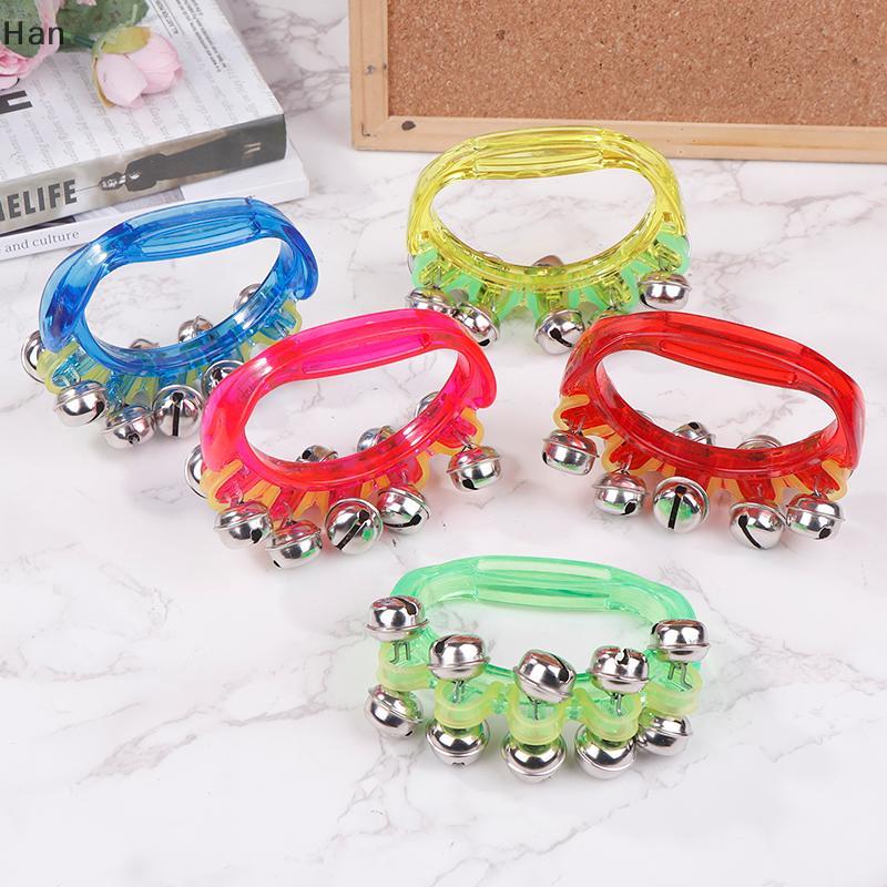 Han Double Row Metal Jingles Hand Held Percussion Half-Moon Tambourines ...